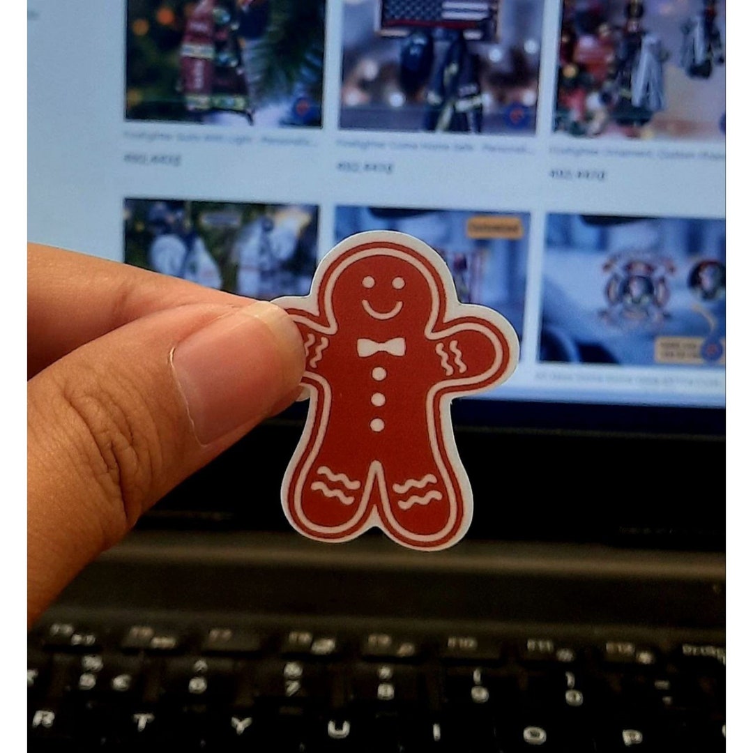 Gingerbread Man Girl Cookies Sticker Christmas Winter Food - Etsy