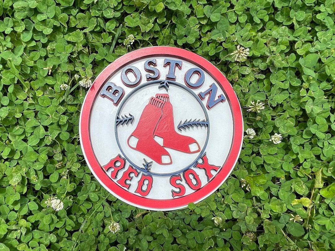 Boston Red Sox Logo Wall Art Wood Desk Art Gift Idea for Baseball Fans ...