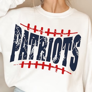 Patriots Png, FTBLL Patriots Navy Red Distressed Letters Design Png - Etsy