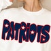 Patriots Svg Png, FTBLL Patriots Navy and Red Letters Design Png - Etsy
