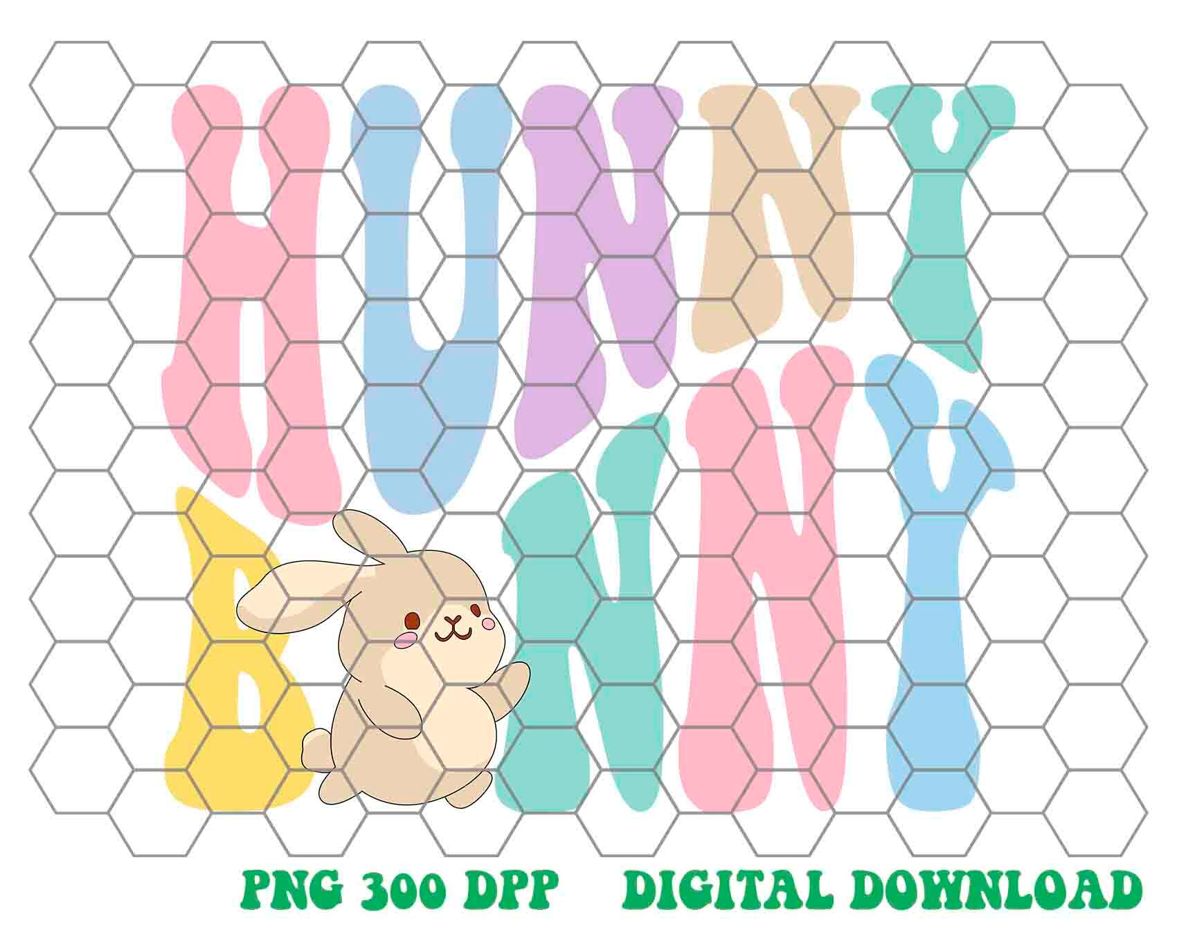 Hunny Bunny Png, Easter Bunny Png, Hunny Bunny Pastels Colors Letters ...
