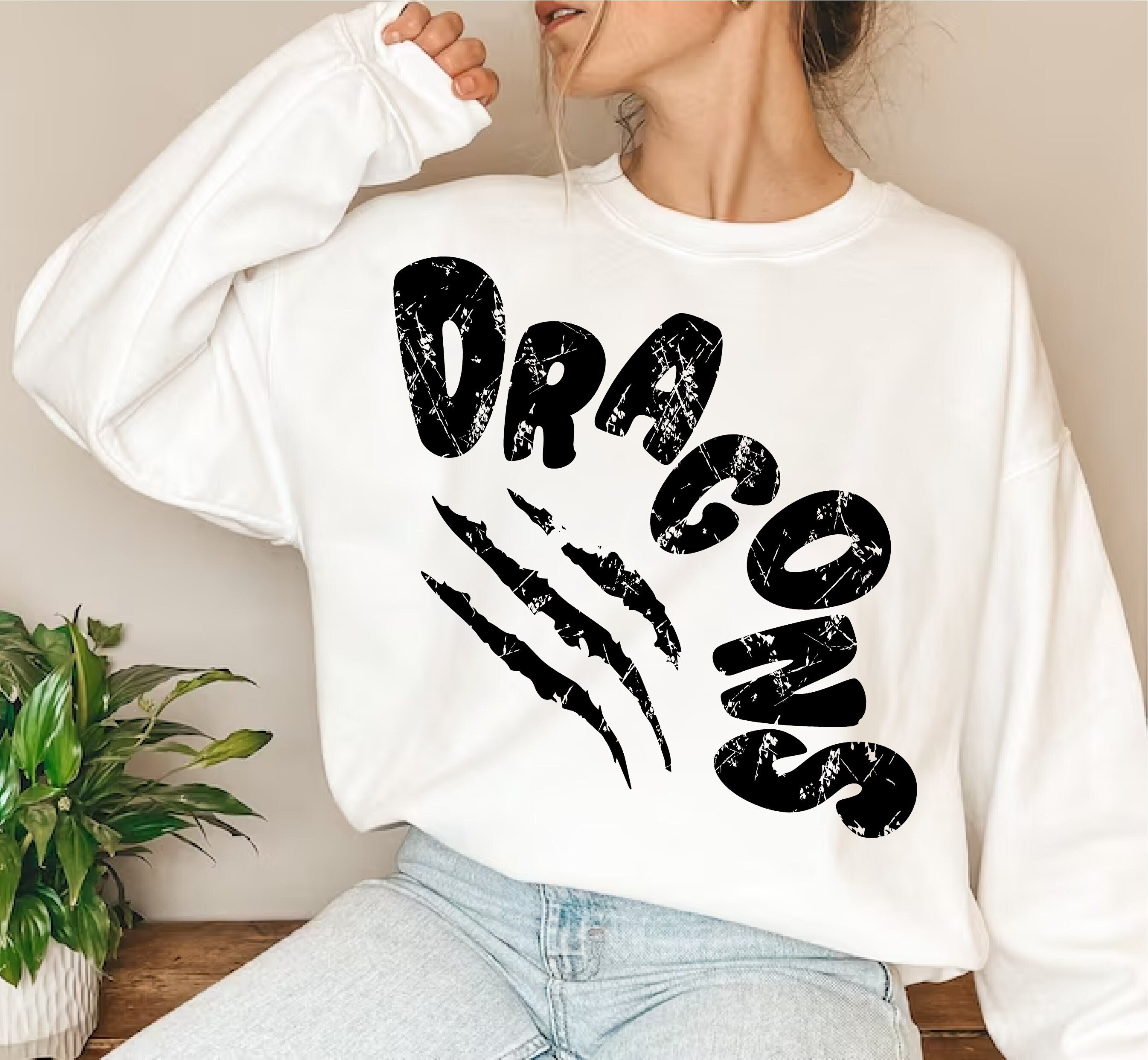 Dragons Png Retro Dragons Claw Mark Black Distressed Vintage Letters ...