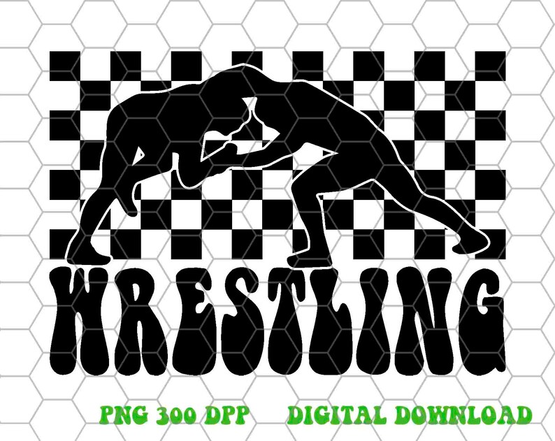 Wrestling Svg Png, Retro Wrestling Black Vintage Wrestlers Letters Design Svg Png, Sublimation ...