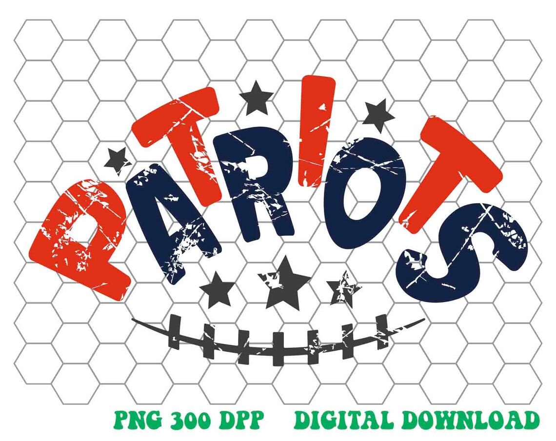 Patriots Png, Patriots Navy and Red Retro Distressed Vintage Letters ...