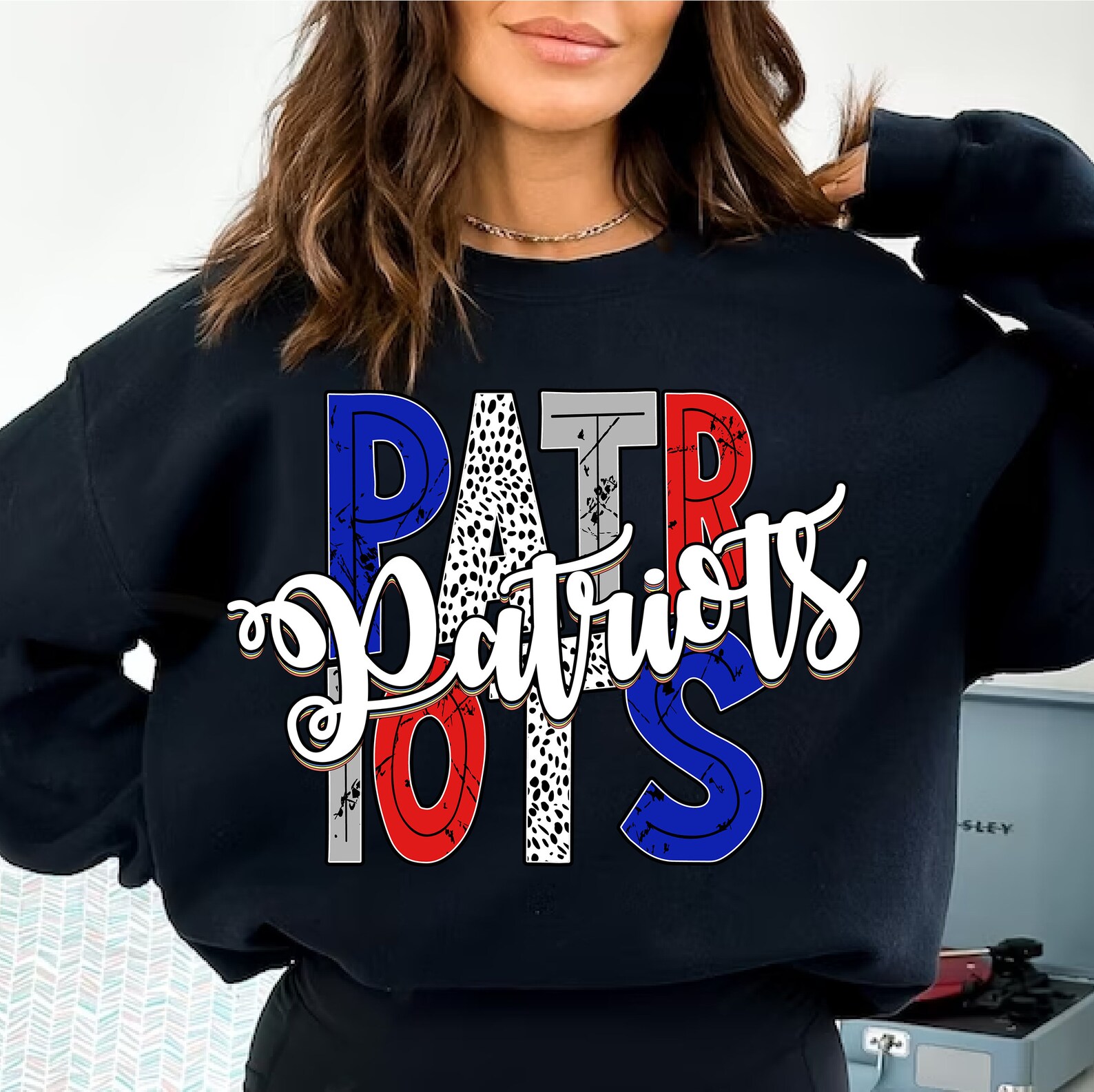 Patriots Dalmatian Png, Patriots Retro Blue Red White Dalmatian Dots ...