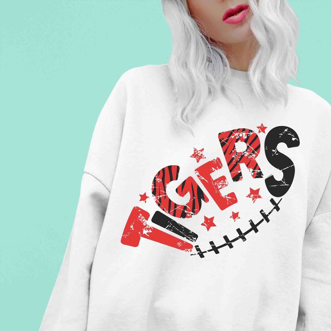 Tigers Team Png, Retro Tigers Red Black Tigers Distressed Vintage ...