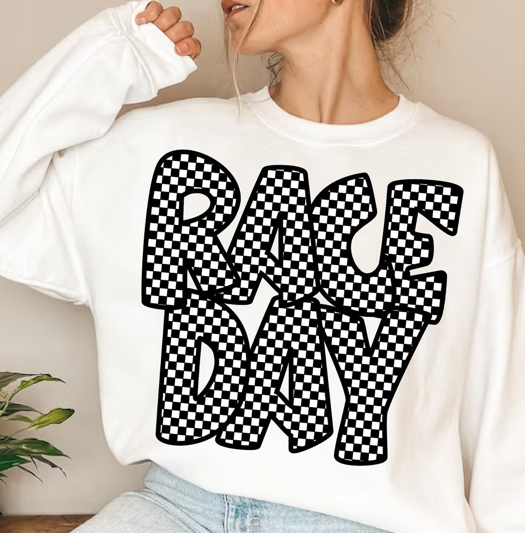 Race Day Png, Race Life Black Checkered Racing Flag Design - Etsy