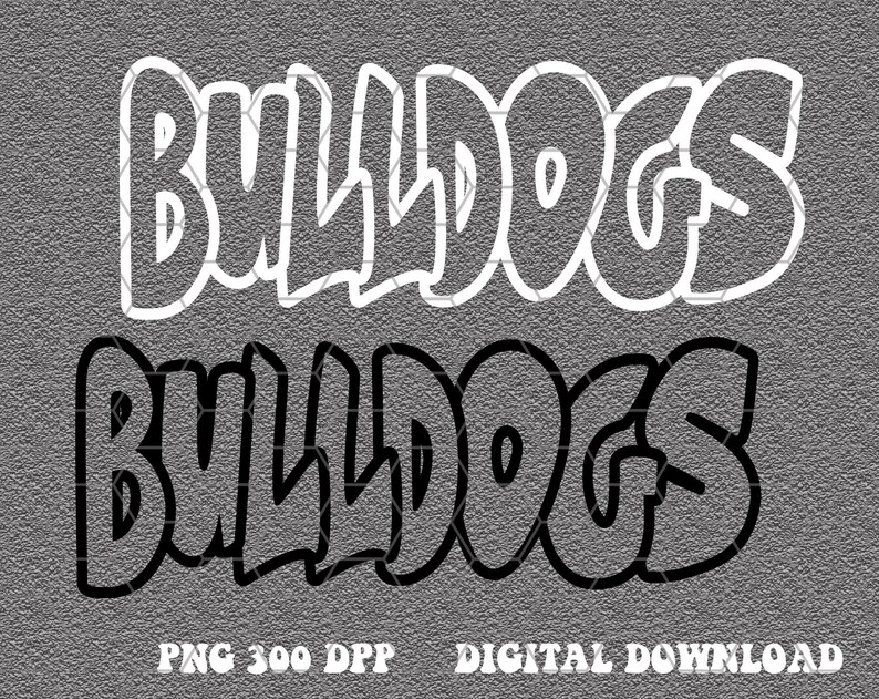 Bulldogs Svg Png, FTBLL Bulldogs Black and White Design, Cricut Cutting ...