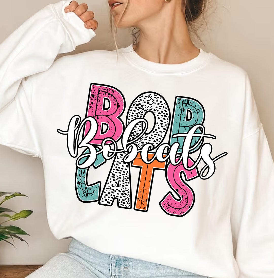 Dalmatian Bobcats Mascot Design Png, Bobcats Retro Colorful Dalmatian ...