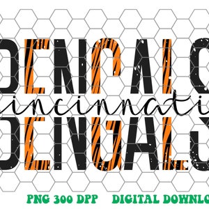 Bengals Png, Retro Bengals Cincinnati Orange Black Tigers Distressed ...