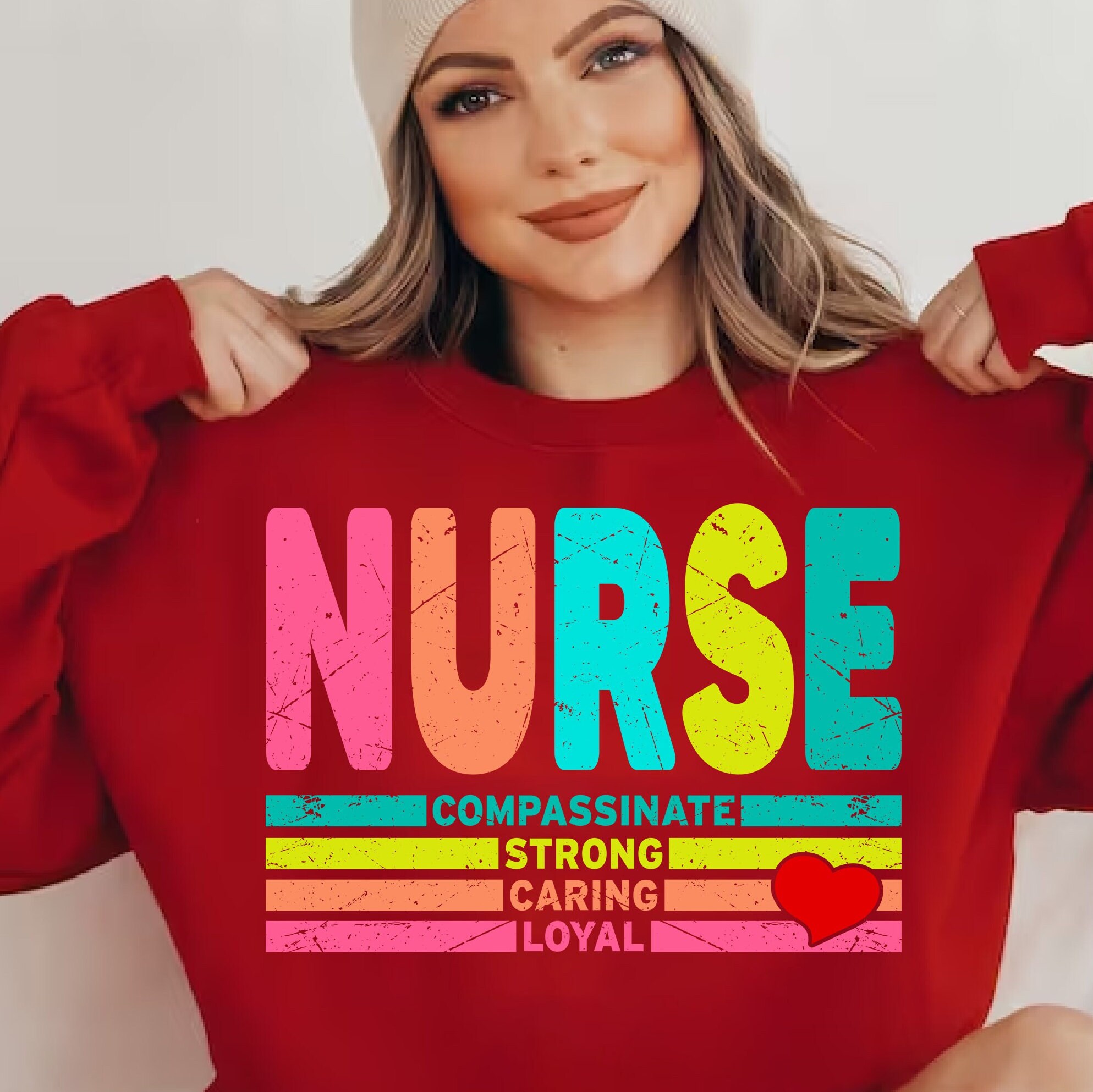 Nurse Png, Retro Nurse Png, Distressed Neon Letters, Nurse Life Png ...