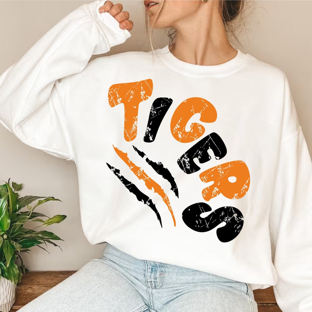 Tigers Png Retro Tigers Claw Mark Orange Black Distressed Vintage ...