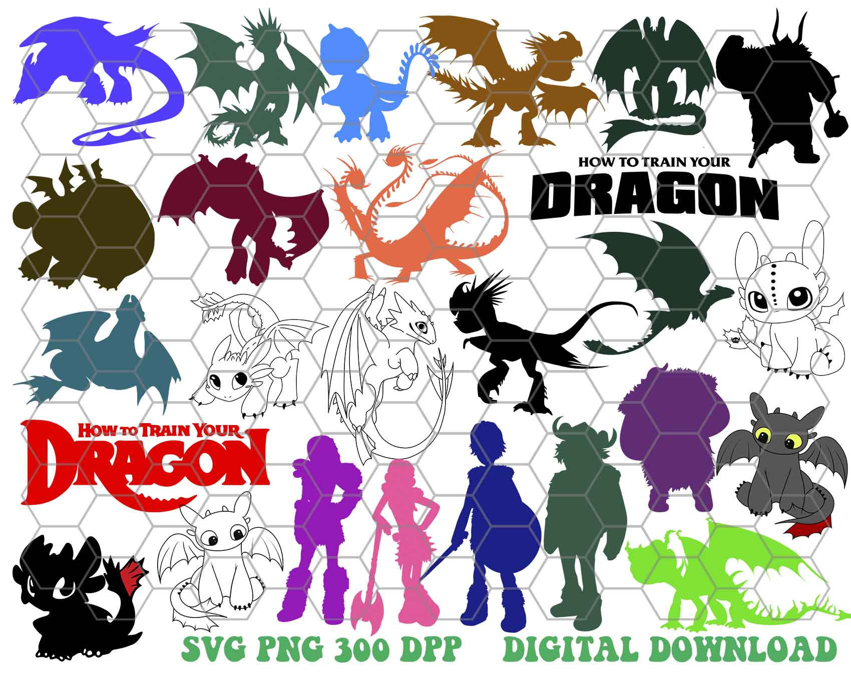 Dragons Svg Png Quality Design for Print Cut Svg Png Digital Download ...