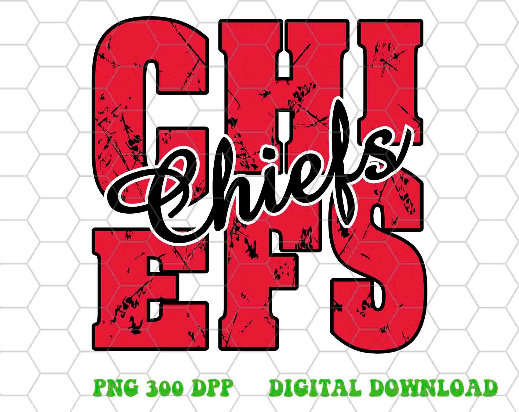 Chiefs Png 2 Design FREE Retro Chiefs Red Black Distressed Thick ...