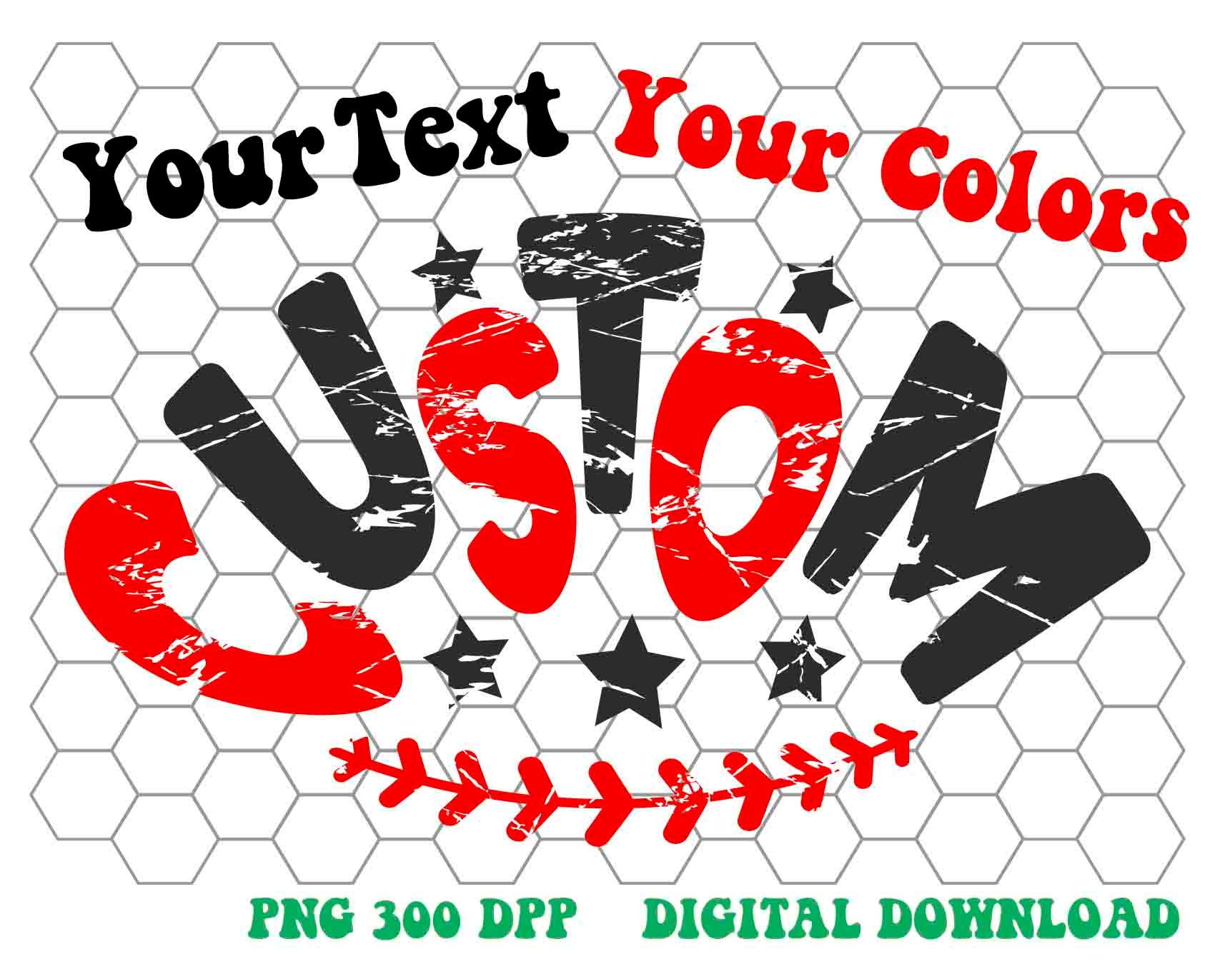 Custom Mascot Baseball Team Png, Retro Custom Design Distressed Vintage ...