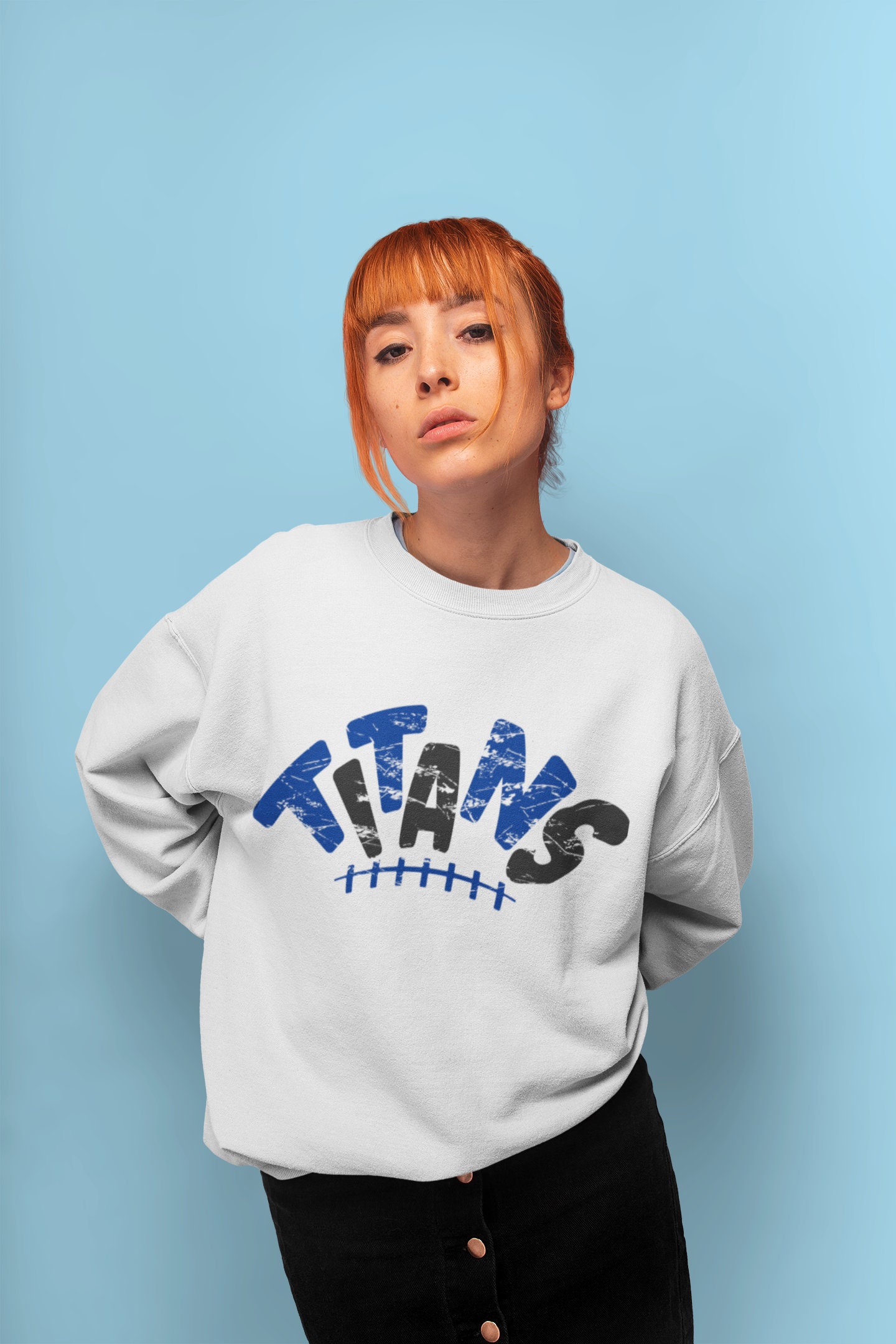 Titans Team Png, Retro Titans Black and Blue Distressed Vintage Letters ...