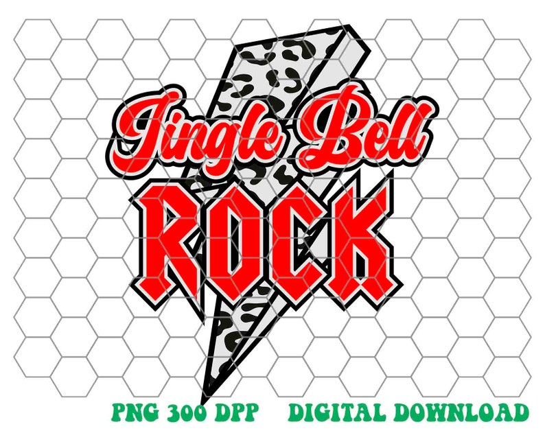 Jingle Bell Rock Png, Jingle Bell Rock Red White Leopard Lightning Bolt ...