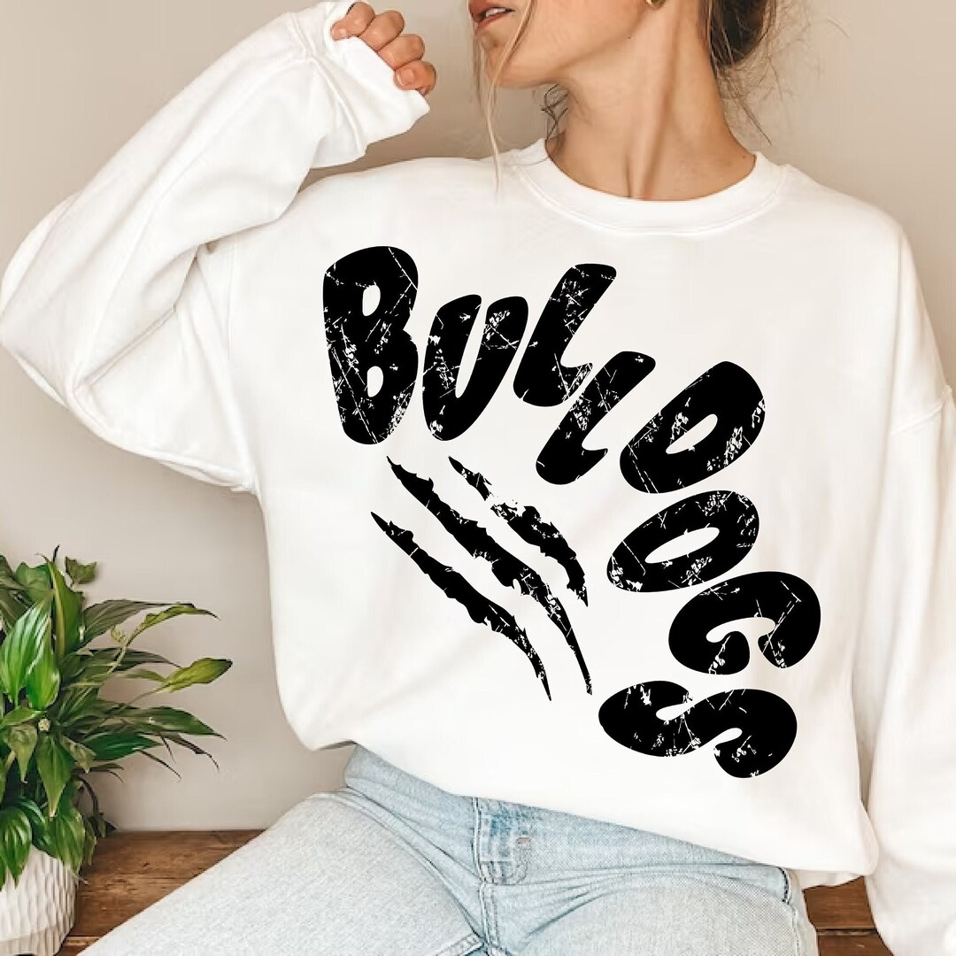 Bulldogs Png Retro Bulldogs Claw Mark Black Distressed Vintage Letters ...