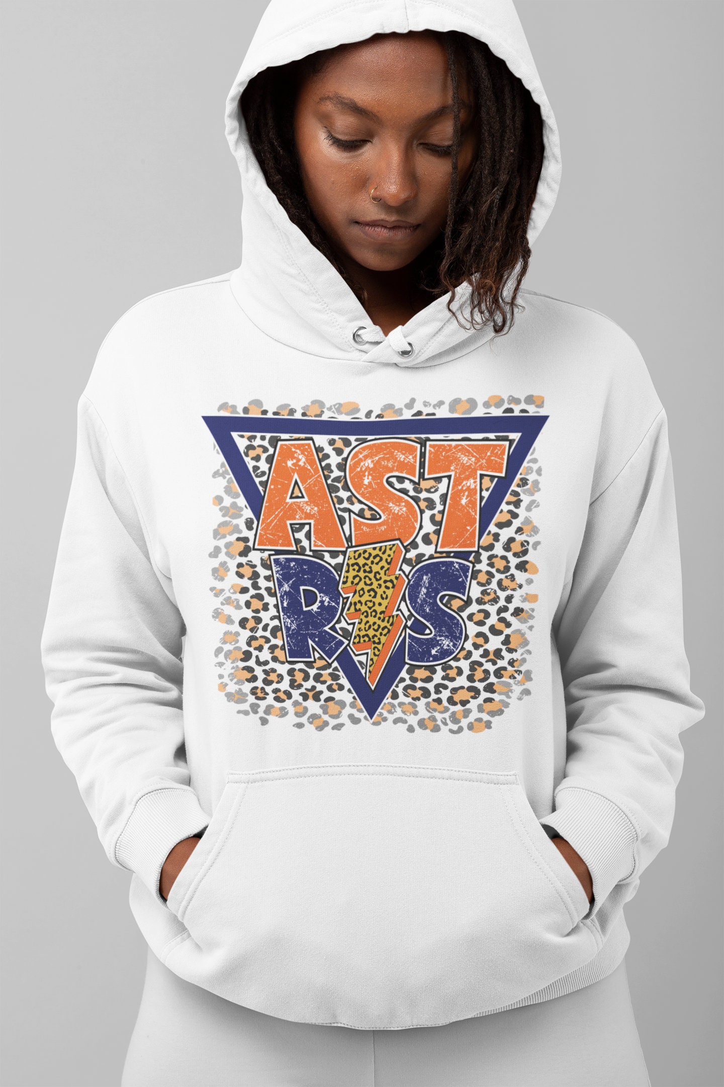 Astros Png, Astros Orange and Navy Leopard Lightning Bolt Design Png ...