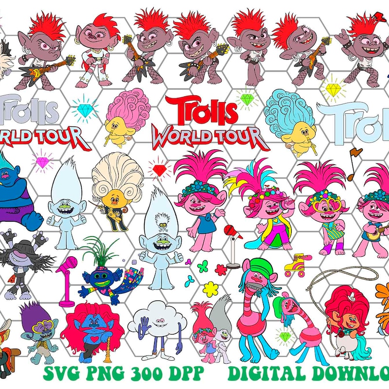 Trolls World Tour Svg - Etsy