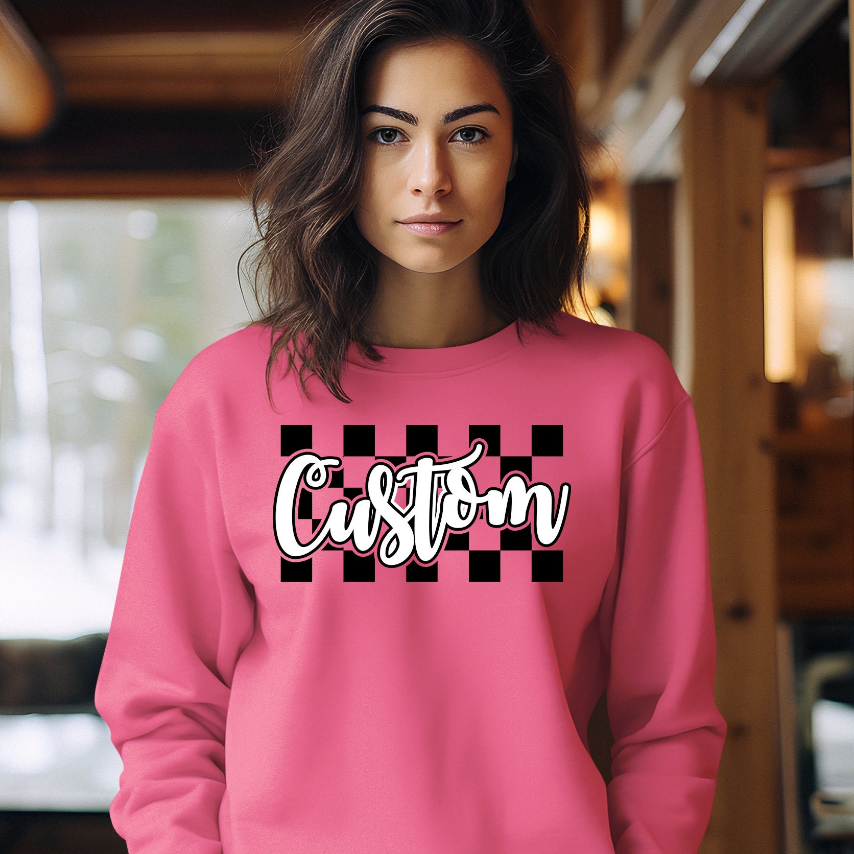 Vintage Checkered Custom Design Png, Retro Checkered Personalized Png ...