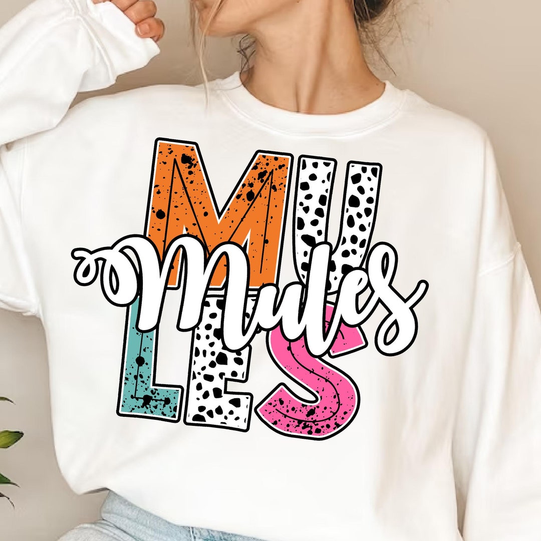 Dalmatian Mules Png, Mules Retro Colorful Dalmatian Dots Distressed Vintage Letters Design Png ...