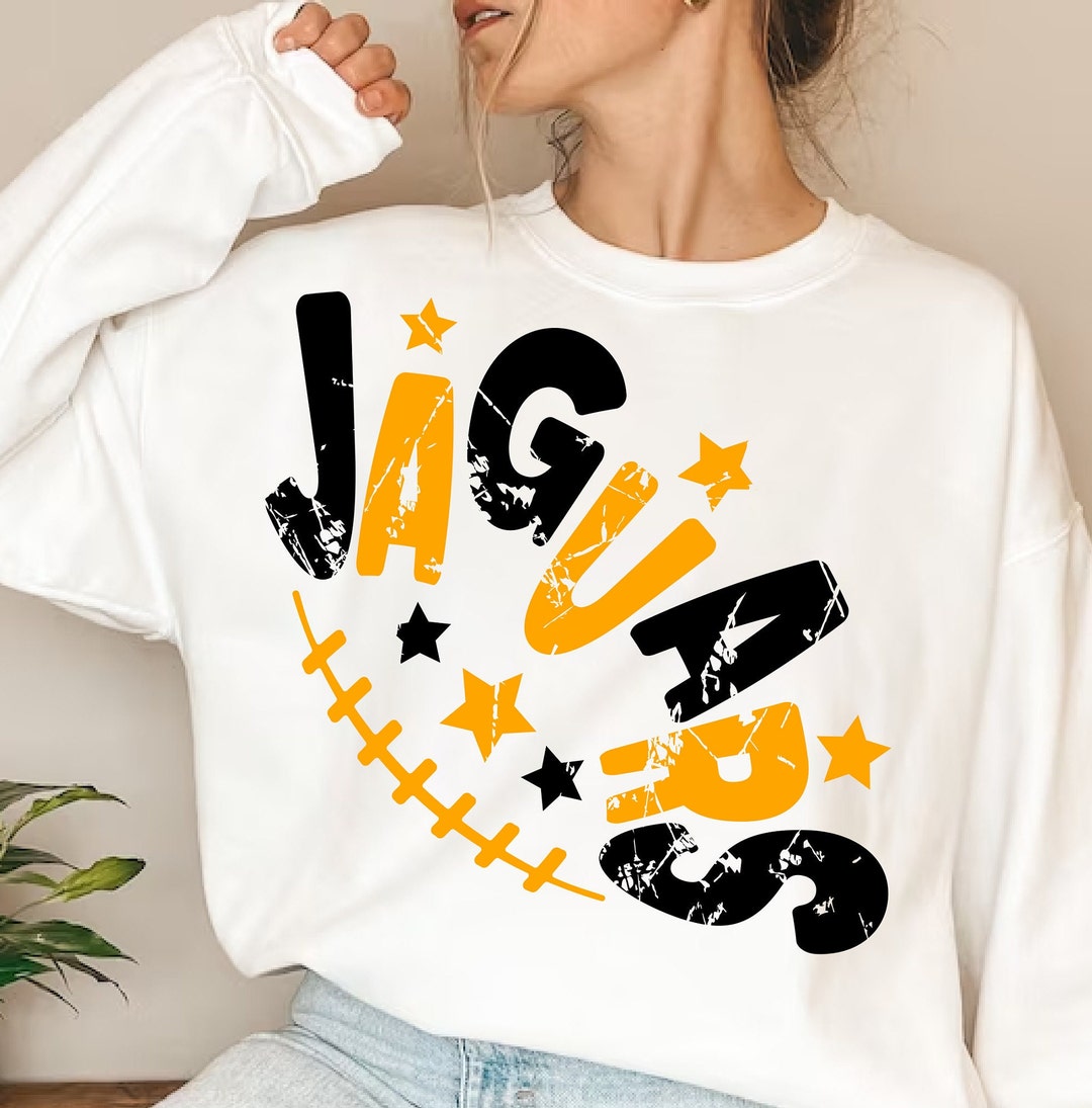 Jaguars Png Retro Jaguars Football Seam Black Orange Distressed Vintage ...