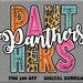 Panthers Mascot Design Png, Panthers Retro Colorful Leopard Cheetah ...