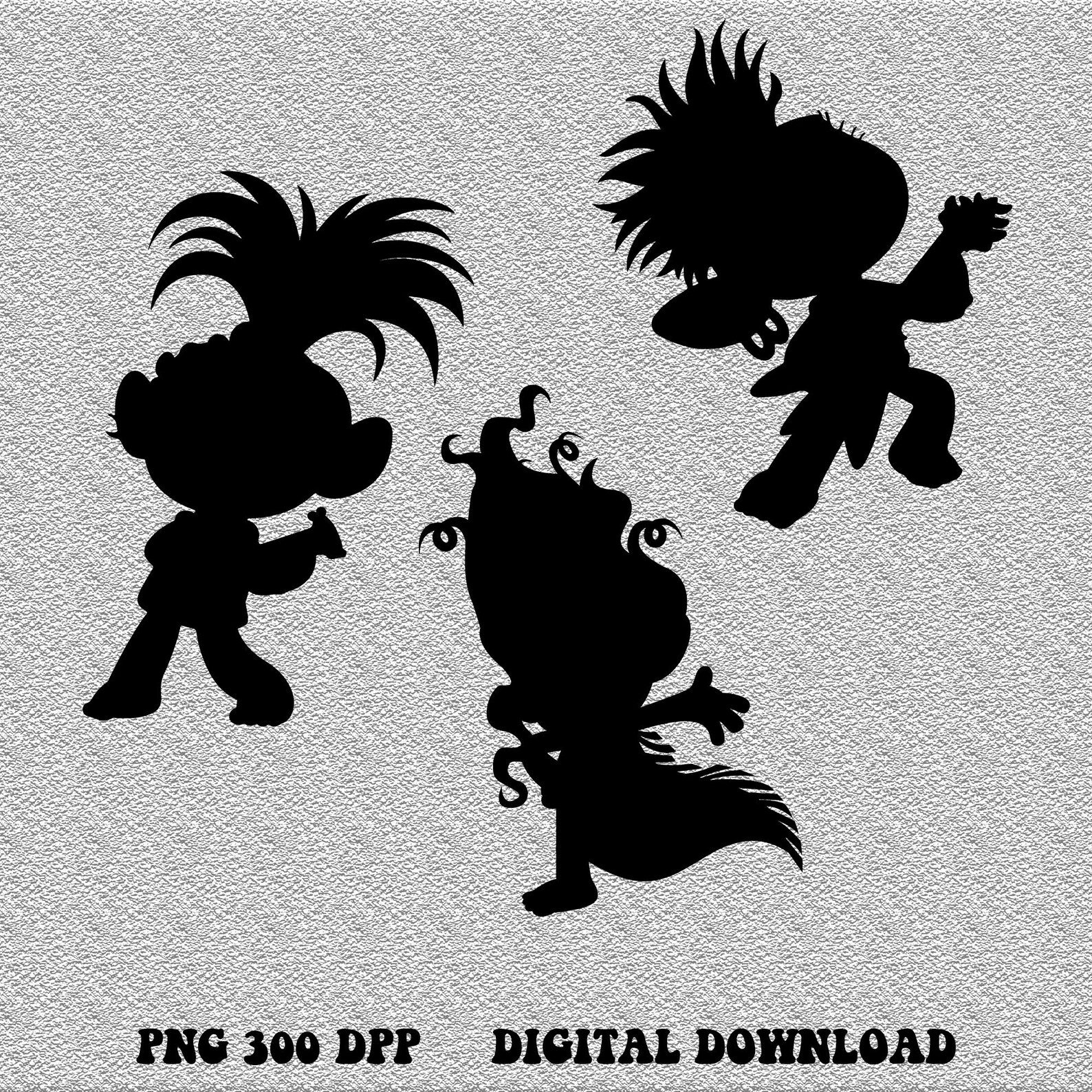 Bundle Designs of Trolls Silhouette Clipart Svg Png 300 Dpi Quality ...