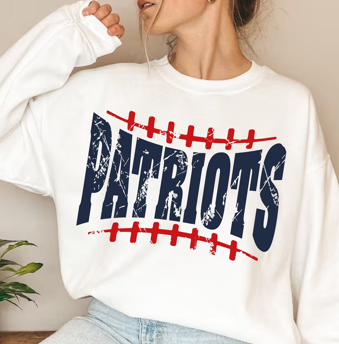 Patriots Png, FTBLL Patriots Navy Red Distressed Letters Design Png - Etsy
