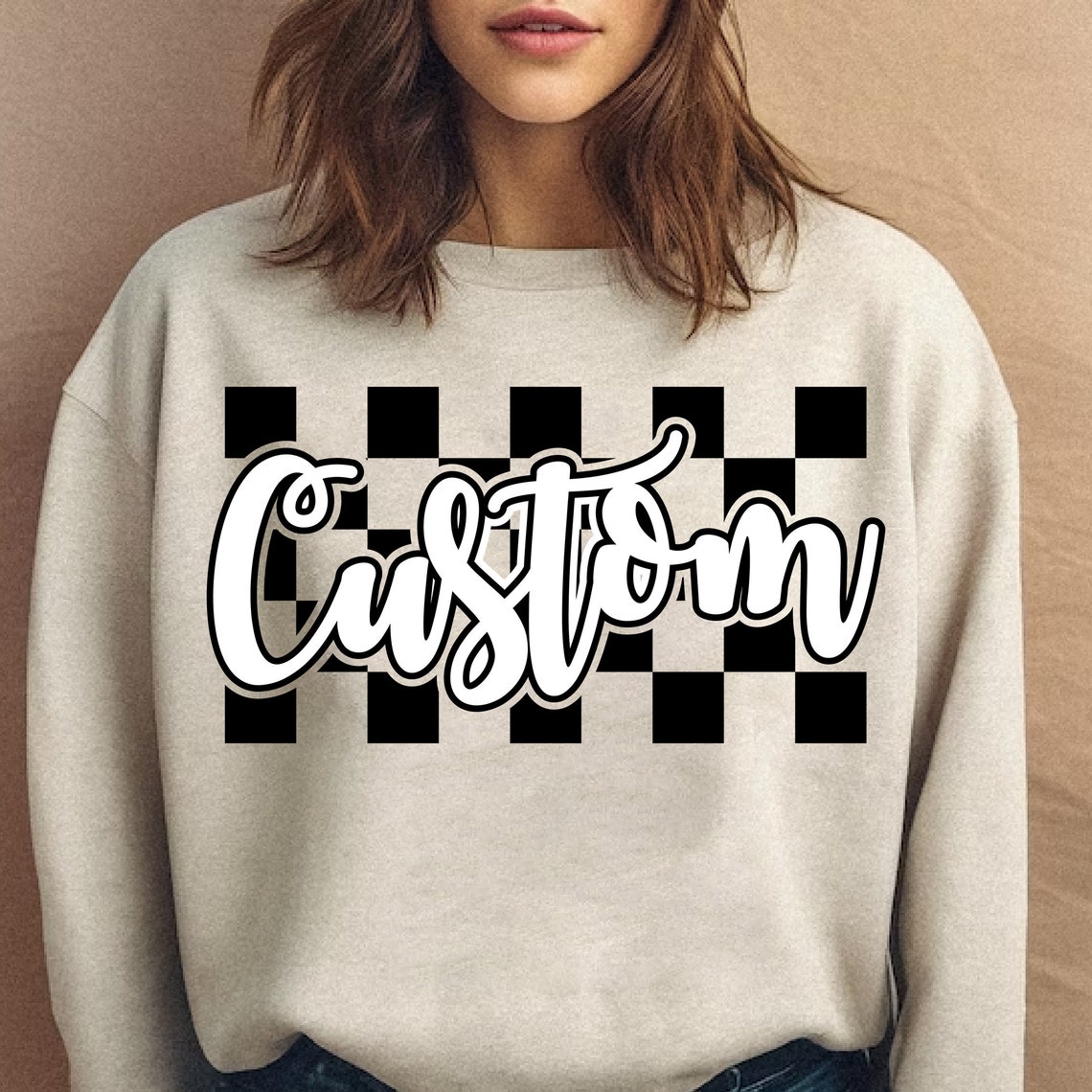 Vintage Checkered Custom Design Png, Retro Checkered Personalized Png ...