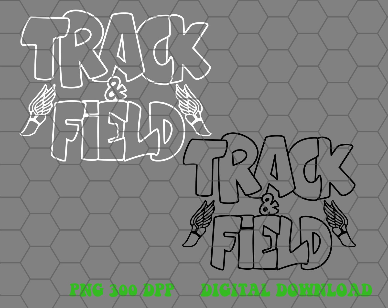 Track and Field Svg Png Track & Field White and Black Designs Cricut ...