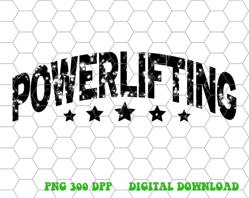 Glitter Powerlifting Png, Retro Powerlifting Black Sequins Vintage ...