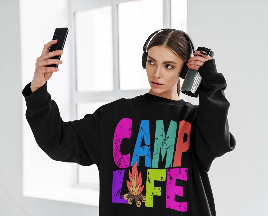 Camp Life Png, Summer Life Png, Camp Life Colorful Distressed Letters ...