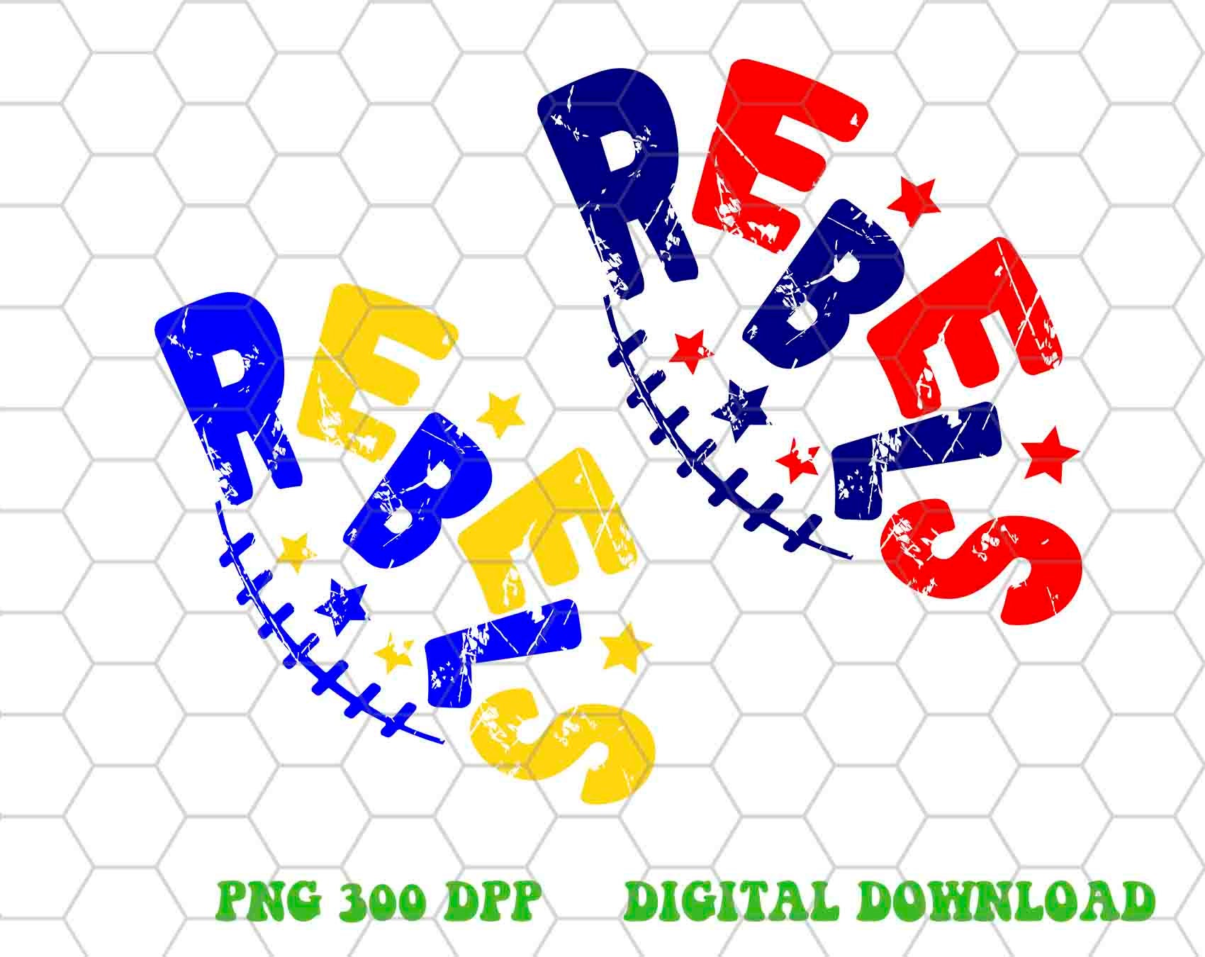 Rebels Png, Rebels Colors Distressed Letters Stars Design Png ...
