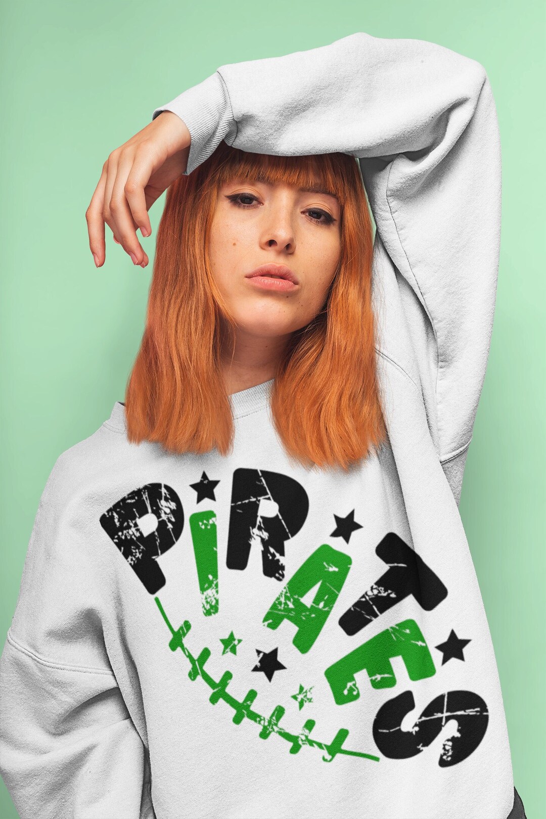 Pirates Team Png (+ 4 Design FREE), Retro Pirates Green(gold Orange ...