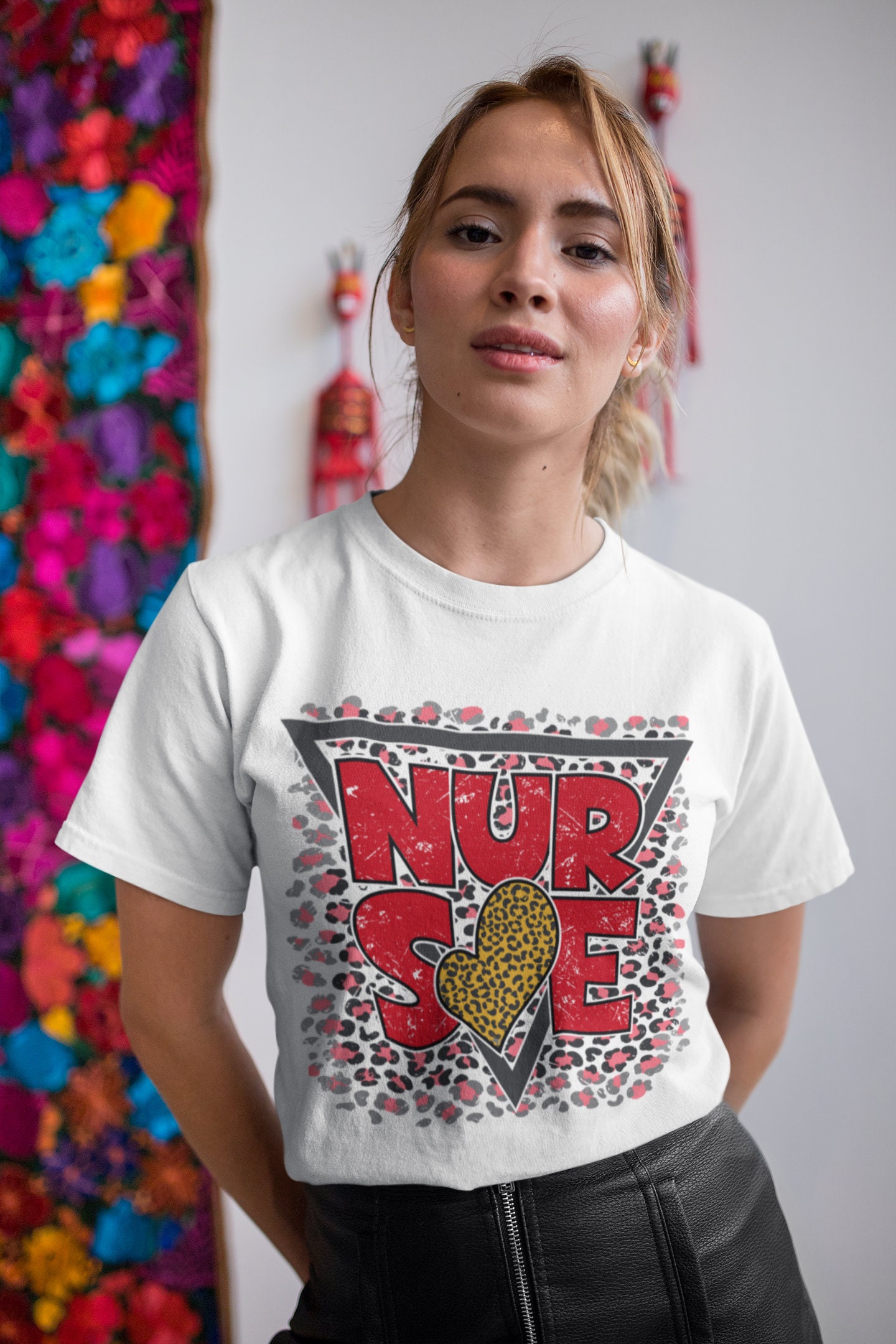 Nurse Png Nurse Royal Blue and Red Colors Leopard Heart - Etsy