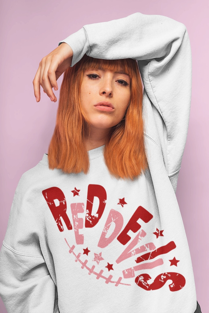 Red Devils Png, Red Devils Dark Red Light Red Letters Stars Design Png ...