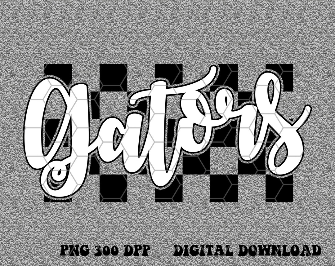 Checkered Gators Svg Png, Retro Vintage Gators Svg Png, Gators Trendy ...