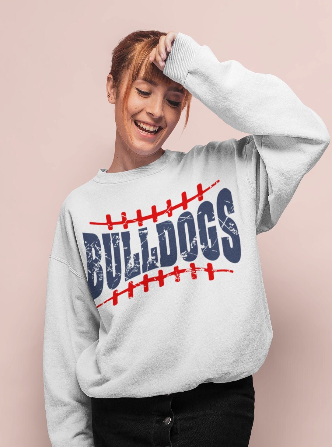Bulldogs Mascot Png, Retro Bulldogs Distressed Vintage Navy Blue ...