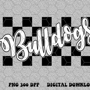 Checkered Bulldogs Svg Png, Retro Vintage Bulldogs Svg Png, Bulldogs ...