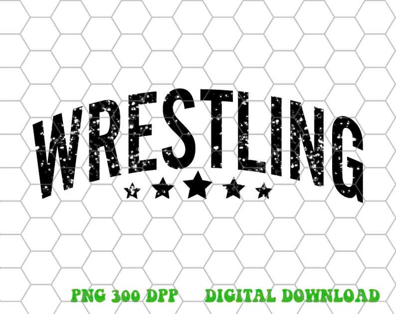 Glitter Wrestling Png, Retro Wrestling Black Sequins Vintage Letters ...