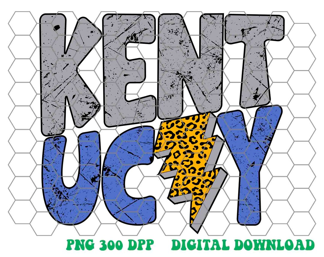 Kentucky Png, State Kentucky Royal Blue and Gray Colors Distressed ...