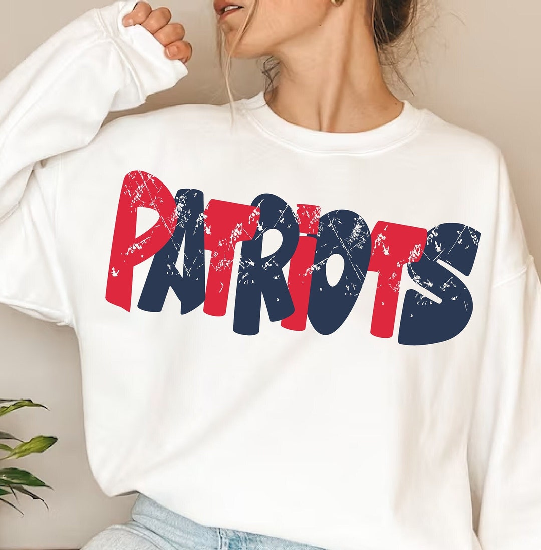 Patriots Png, FTBLL Patriots Navy Red Distressed Letters Design Png - Etsy