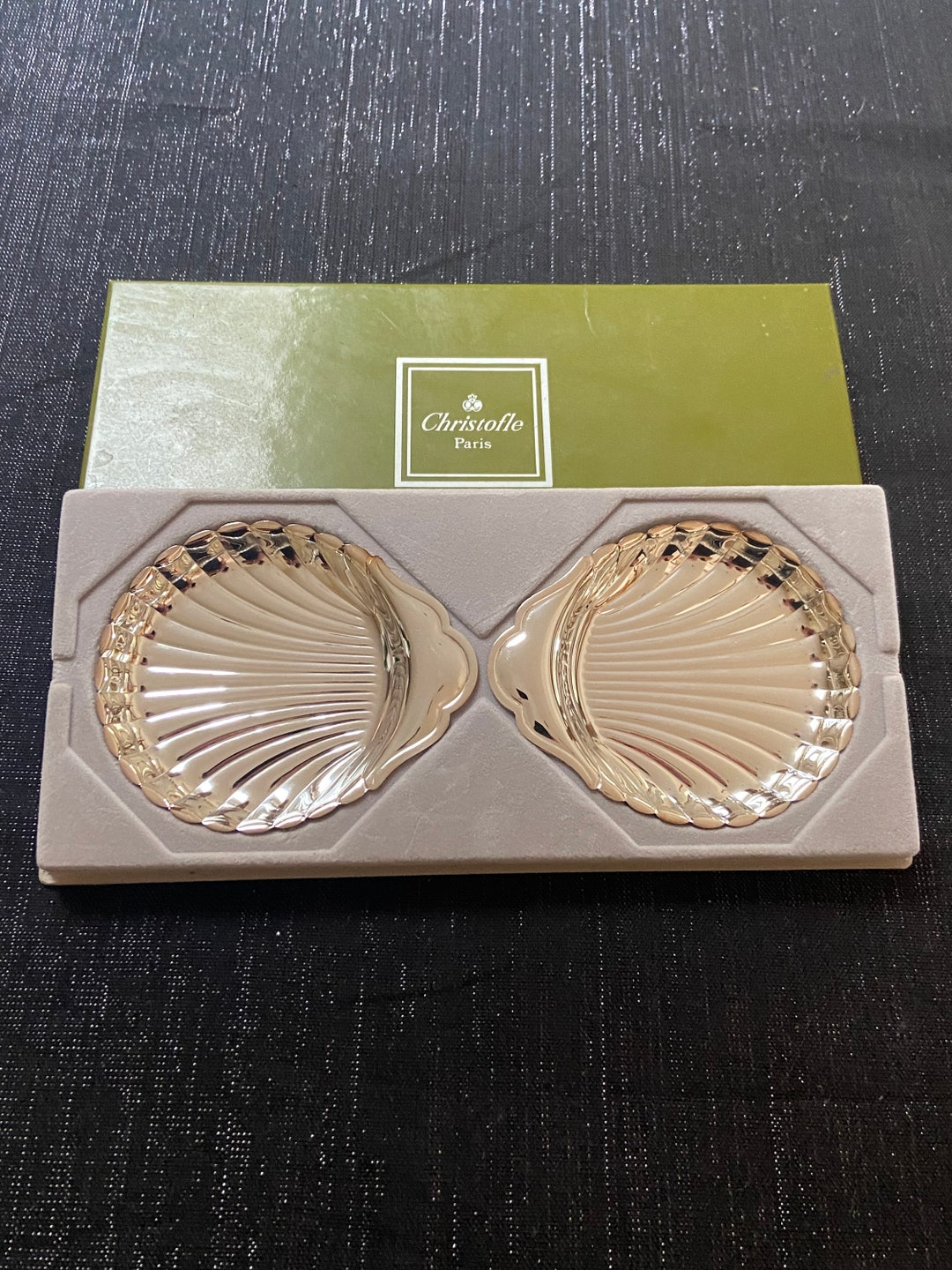 Christofle France Petit Silver-plated Shell Design Bowls Finished With ...