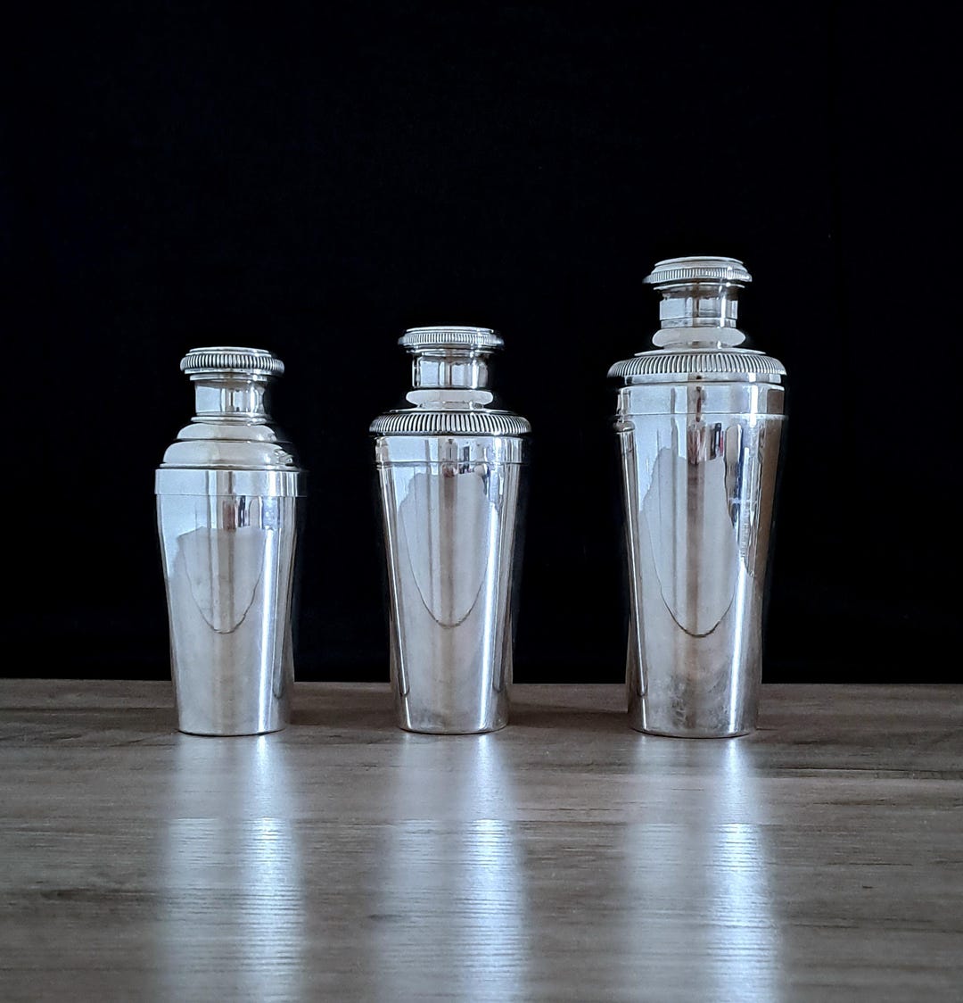French Art-deco Cocktail Shakers, Set of Three 20th Century Vintage. - Etsy