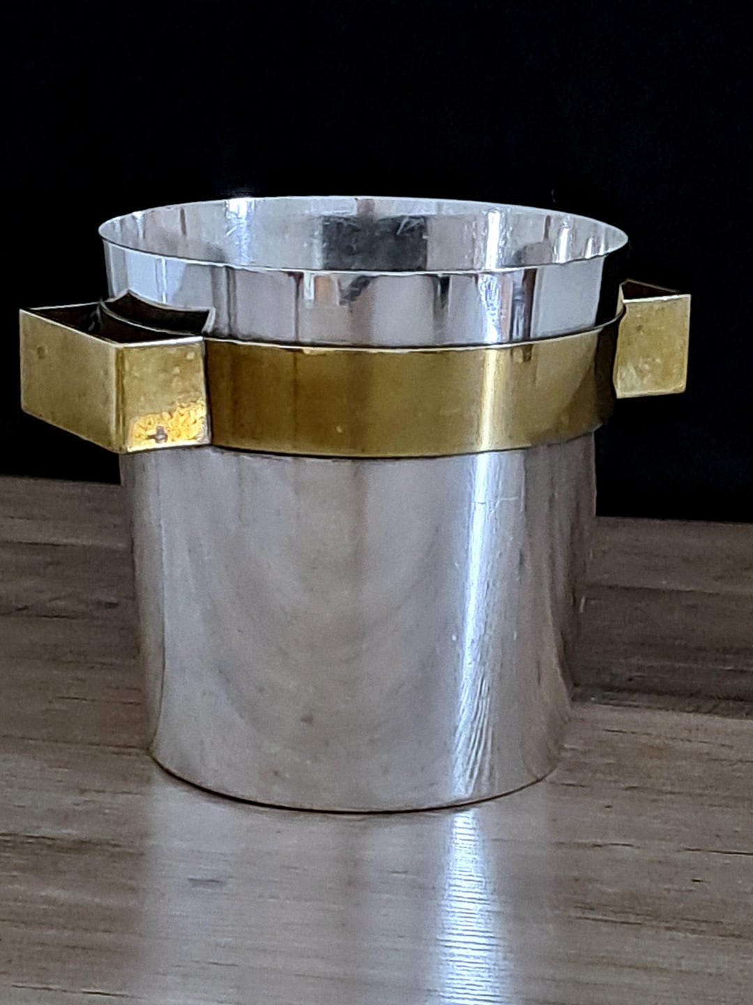 Champagne Bucket by Christofle Paris Design by Christian Fjerdingstad. Ultra-rare 1940's ...