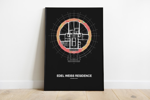 Edel Weiss Residence Poster Architecture Art Download PNG - Etsy