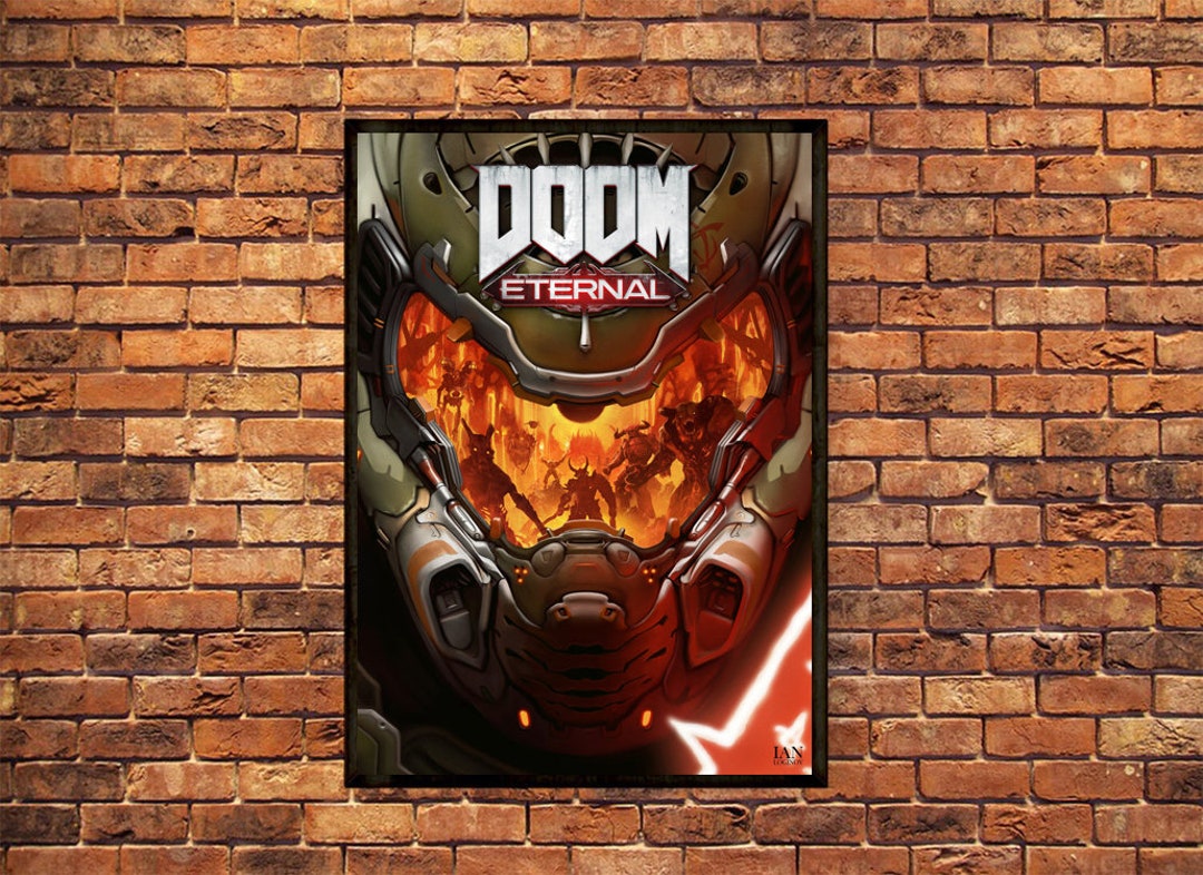 Buy Doom Eternal Vid Eo Game Poster the Ultimate Doom Ww Online in ...