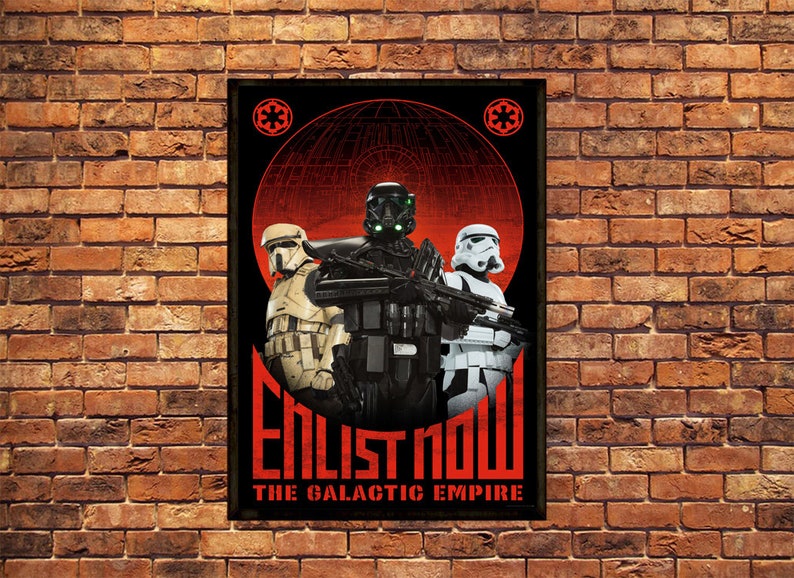 Star Wars Empire Propaganda Enlist Now the Galactic Empire - Etsy